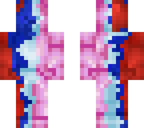 Red Blue Diamond Pink Steve | Minecraft Skin