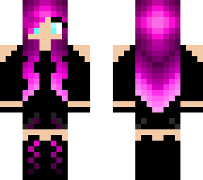 pink and black | Minecraft Skins