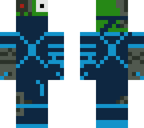 cyborg ninja frog | Minecraft Skin