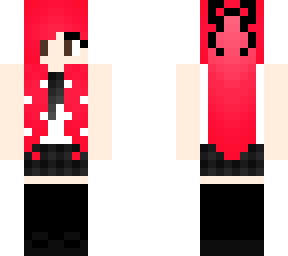 Rosy Sleevless School Uniform Redo | Minecraft Skin