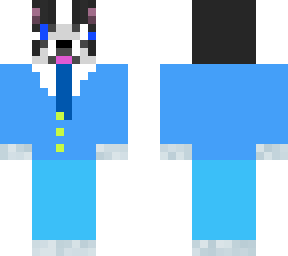 boston terrier in blue suite | Minecraft Skin