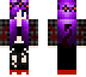 Purple goth demon girl | Minecraft Skin