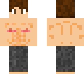 Trans boy shirtless scar template | Minecraft Skin