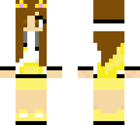 cat girl yellow cute gamer | Minecraft Skins