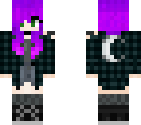 Purple Emo Girl | Minecraft Skin