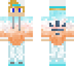 Blond adidas boy with blue eyes fuzzy | Minecraft Skin