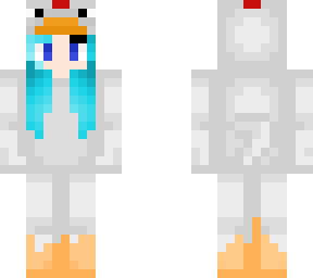 Blue Haired Chicken Onesie | Minecraft Skin