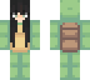 steve verison of a turtle girl | Minecraft Skin