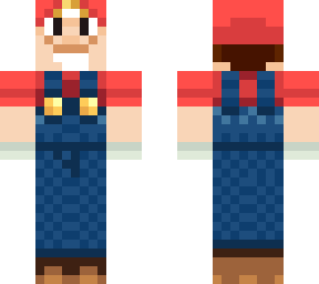 shaved mario | Minecraft Skin