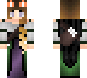 Pastel fox medieval girl | Minecraft Skin