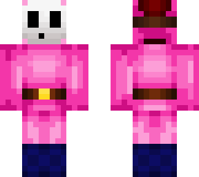 Pink Shy Guy 4 pixels | Minecraft Skin