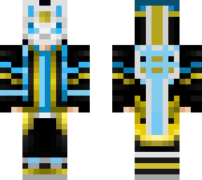 blue drift with working mask v1 | Minecraft Skin