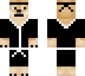 The Black Fancy Ninja Doge | Minecraft Skin