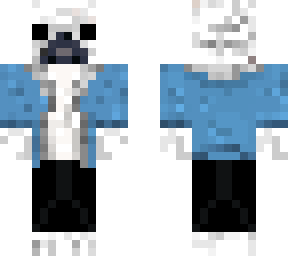 pure black eyes sans pug | Minecraft Skin