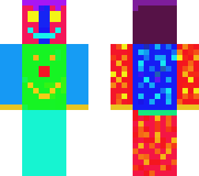 Rainbow Noob | Minecraft Skins