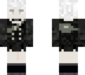 NieR: Automata - 9S Self-Destruct/Maskless | Minecraft Skin