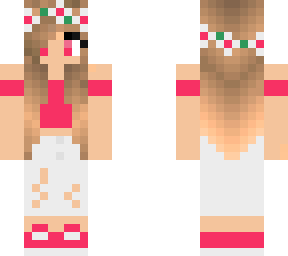 Pink flower girl | Minecraft Skin