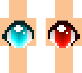 Red and Blue Anime Eyes | Minecraft Skin
