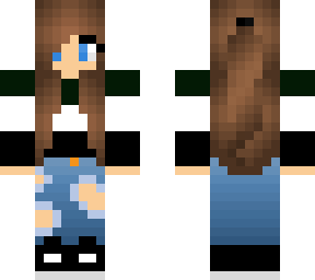 Color Block Girl Cute | Minecraft Skin