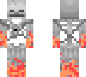 Fire Skeleton | Minecraft Skin