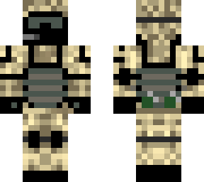 Army w Blacked out goggles | Minecraft Skin