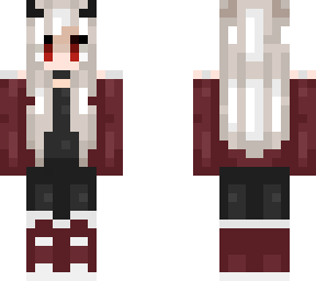 Demon girl with red eyes | Minecraft Skin