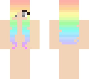 Rainbow Hair Girl Minecraft Skins