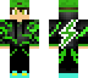 electro boy green | Minecraft Skin