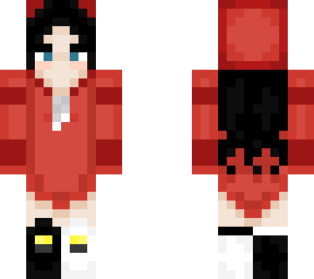 Red Hoodie Girl | Minecraft Skin