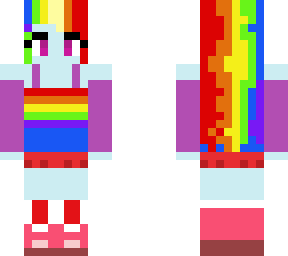 Rainbow Dash Girl Minecraft Skin
