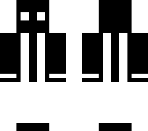 Black and White skin | Minecraft Skin