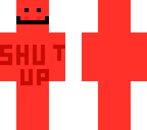 red shut up v2 | Minecraft Skin