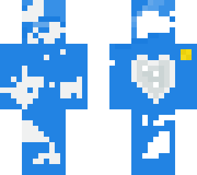 the minecraft's sky w a bonus feature a heart cloud | Minecraft Skin