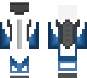 Blue And White Biker | Minecraft Skin