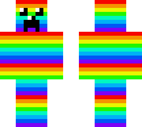 Rainbow Creeper | Minecraft Skin