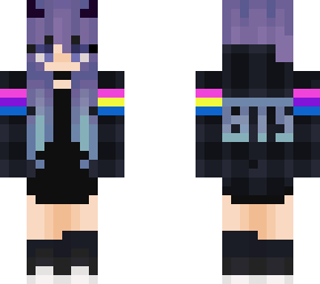 bts army with pride flags | Minecraft Skin