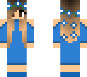 Blue Flower Girl | Minecraft Skin