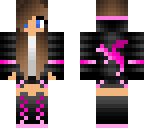 Pink Dragon Girl | Minecraft Skin
