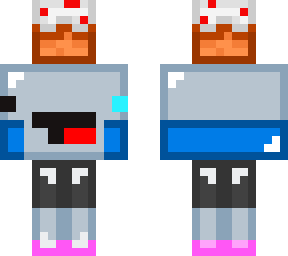 Big Skeppy Sans Holding Cake | Minecraft Skin