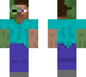 Half zombie Half Steve | Minecraft Skin