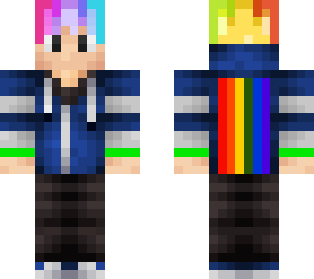 Pride Boy With Pride Flag | Minecraft Skin