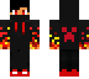 red fire guy its not original its just the same but with black hair ...