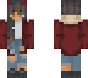 Added Demon Horns | Minecraft Skin