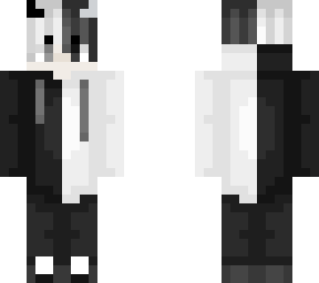 black and white devil | Minecraft Skin