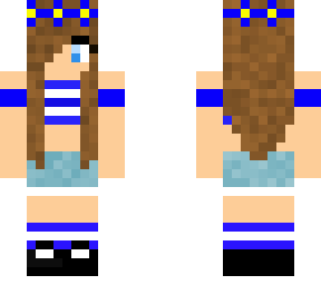 Cute Blue Girl Skin | Minecraft Skin