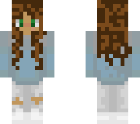 Mixed Girl with green eyes | Minecraft Skin