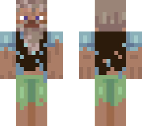 Castaway Steve + Vest | Minecraft Skin