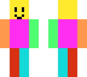 Rainbow Noob | Minecraft Skins