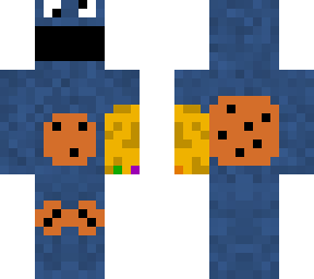 Cookie Monster with Infinity Gauntlet | Minecraft Skin