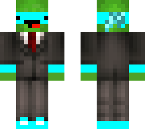 derpy turtle in a suit cute aqua ninja turtle light blue | Minecraft Skins